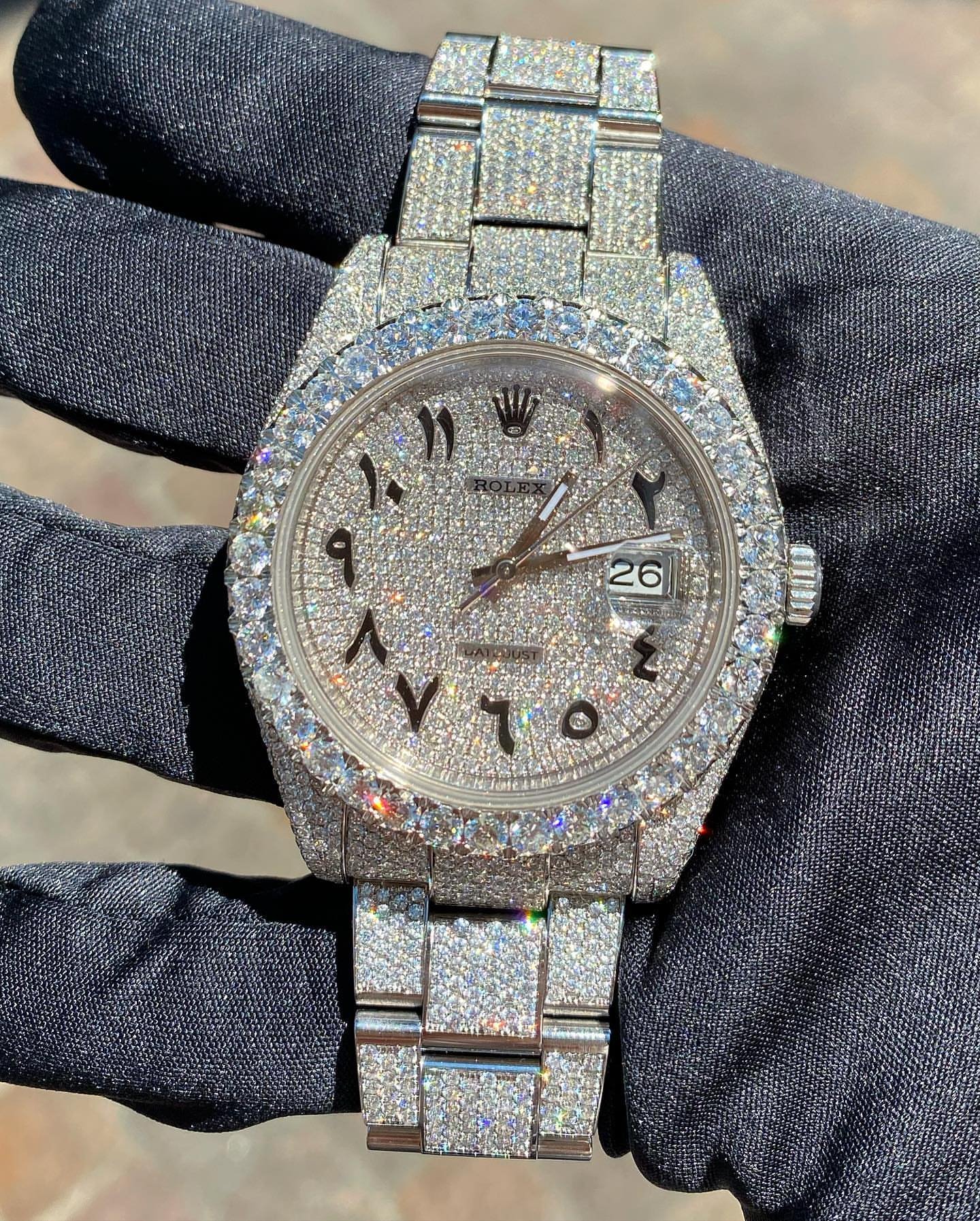 Buy Affordable Bustdown Datejust Rolex Arabic Numerals For Sale